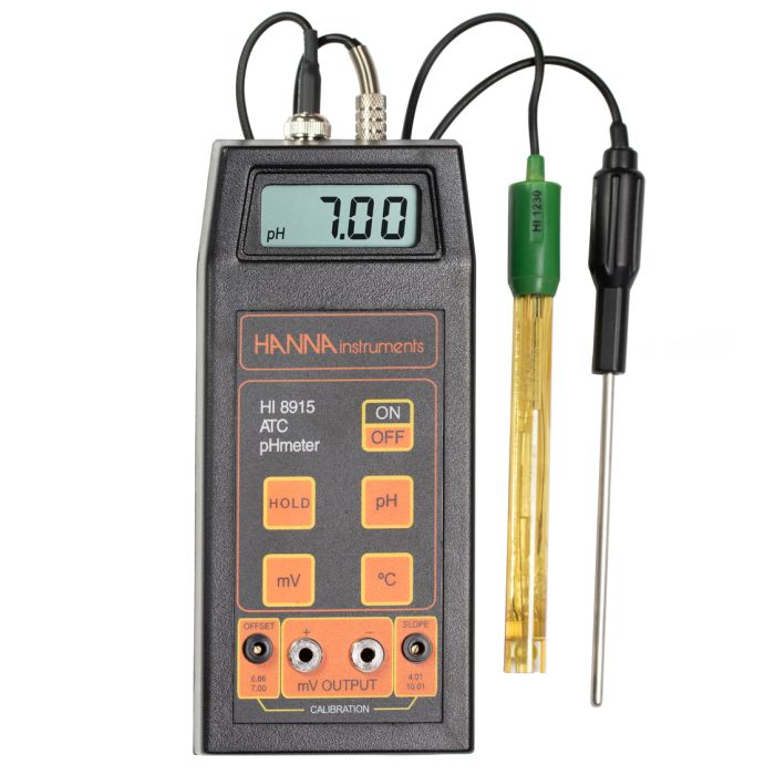 Portable pH/mV/°C Meter with Recorder Output – HI8915 - Chemstock