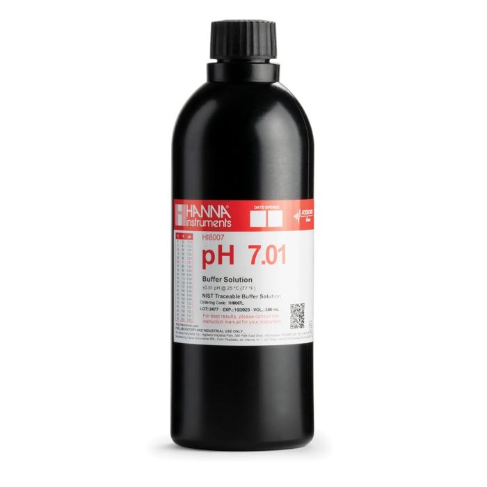 HI8007L pH 7.01 Calibration Buffer in FDA Bottle (500 mL) - Chemstock